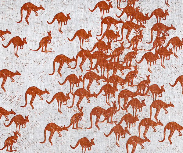 Kangaroo Run Copper #60 - midweight linen on the roll – ClothFabricShop